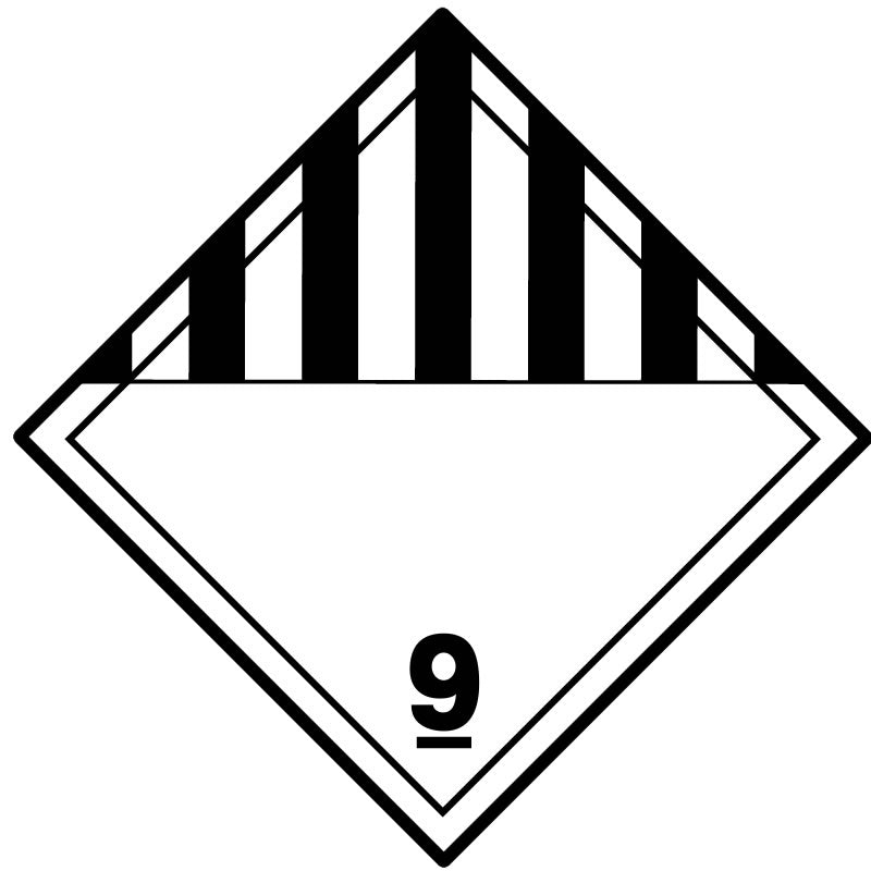 Miscellaneous Class 9 Placard Non Adhesive Tagboard Willamette Traffic Bureau Llc